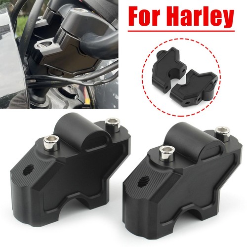 Black RH975S Handlebar Tall Risers Heightening FOR Harley Nightster 975 ...