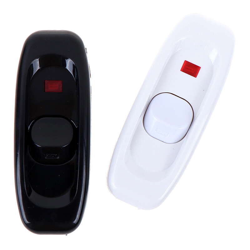 White Black On/Off Bedside Switch Table Lamp Desk Midway Light Switc ...