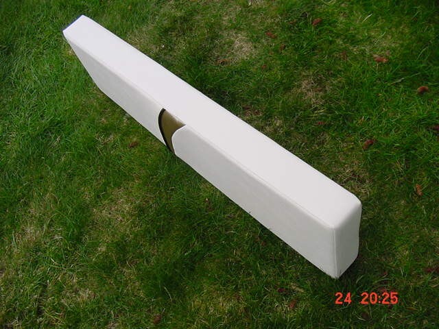 BOAT CUSHION BOLSTER MAKO NEW 253 OFF WHITE / GOLD / BLACK 61046 BOW ...