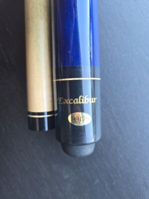 Vintage Excalibur Billiard Pool cue 58"/21 Oz.-Blue handle-Irish linen ...