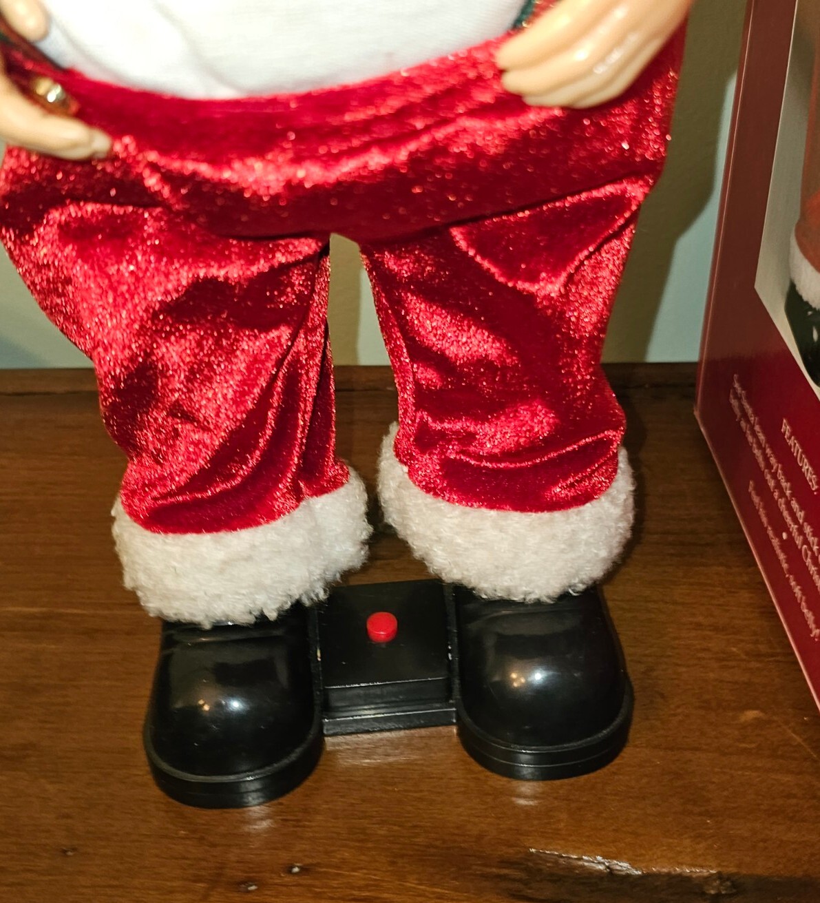 Vintage Animated Holiday Time Jiggly Belly Santa Clause Jiggle Ho Ho Ho ...