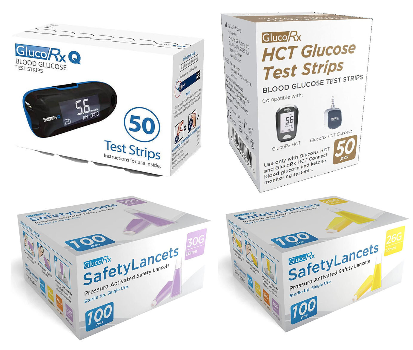 GLUCORX Q TEST STRIPS 50 Choose Type | eBay UK