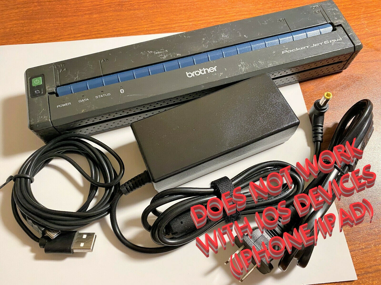 Pentax PocketJet 3 Plus Pt-a4312 Mobile Thermal Printer W/ Everything ...