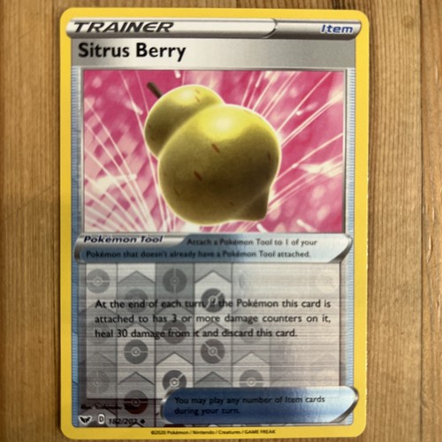 Pokemon Sitrus Berry - Sword & Shield 182/202 Reverse Holo NM | eBay