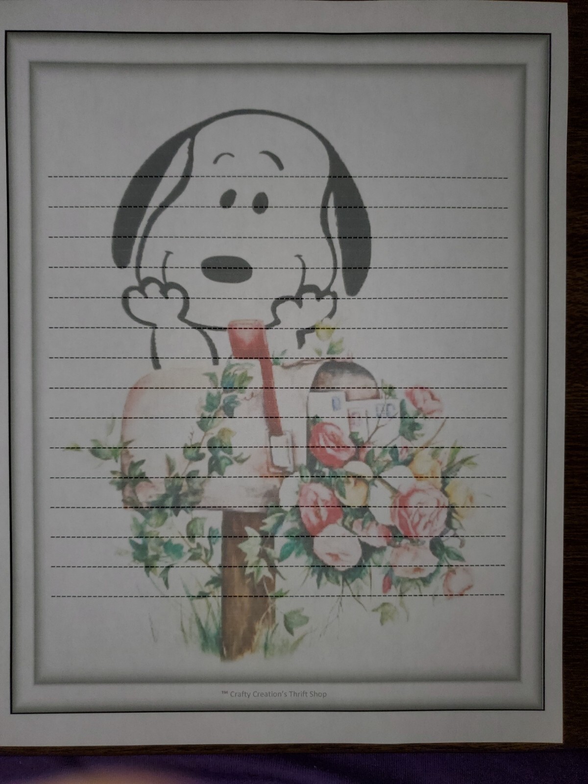 Snoopy lined stationary paper (25 Sheets) 8 ¹/² x 11 | eBay