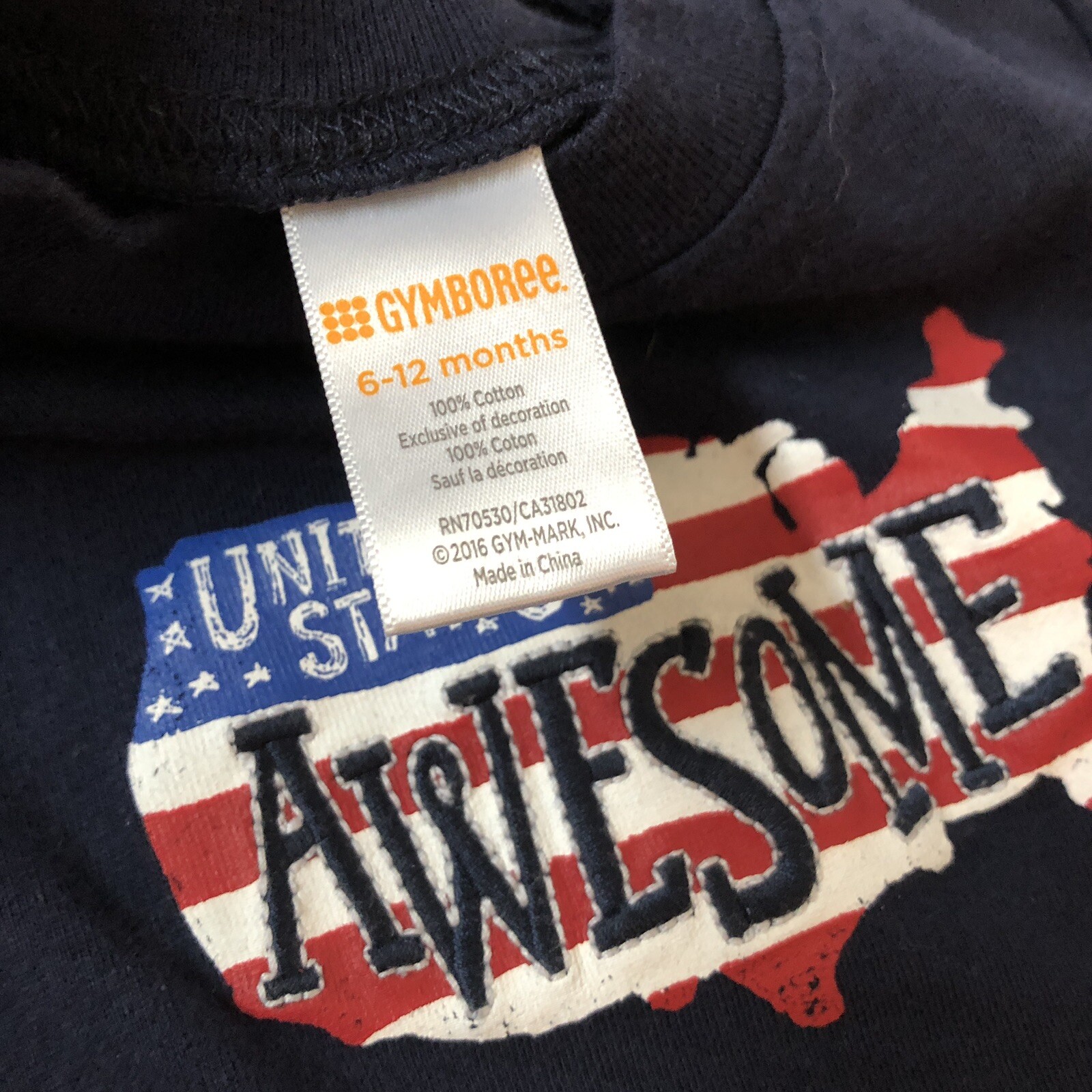 Gymboree One Piece United States of Awesome Creeper USA Map Baby Sz 6 ...