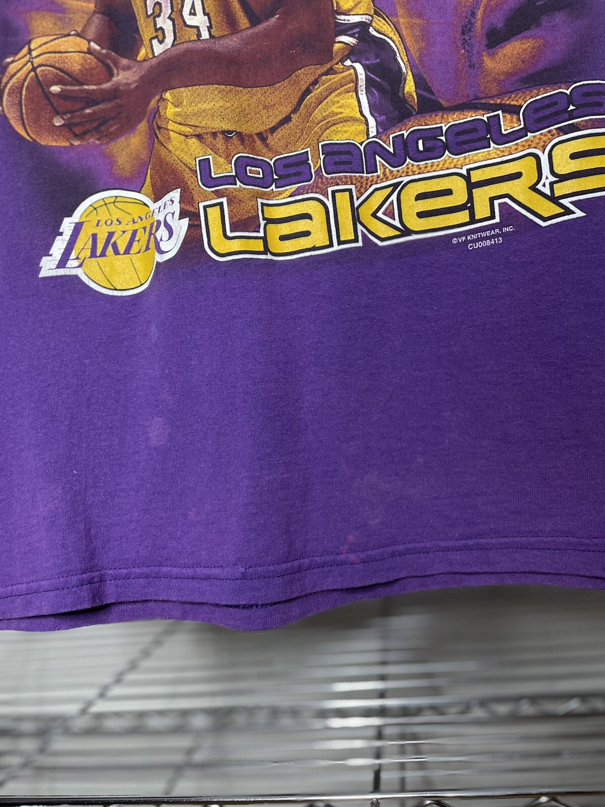 Vintage CSA Shaquille O'Neal Shaq Coin Tee Laker Purp… - Gem