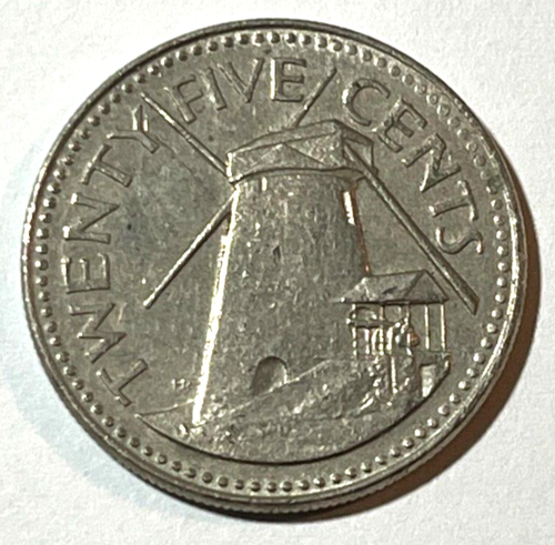 1981 Barbados Coin 25 cents Windmill | eBay