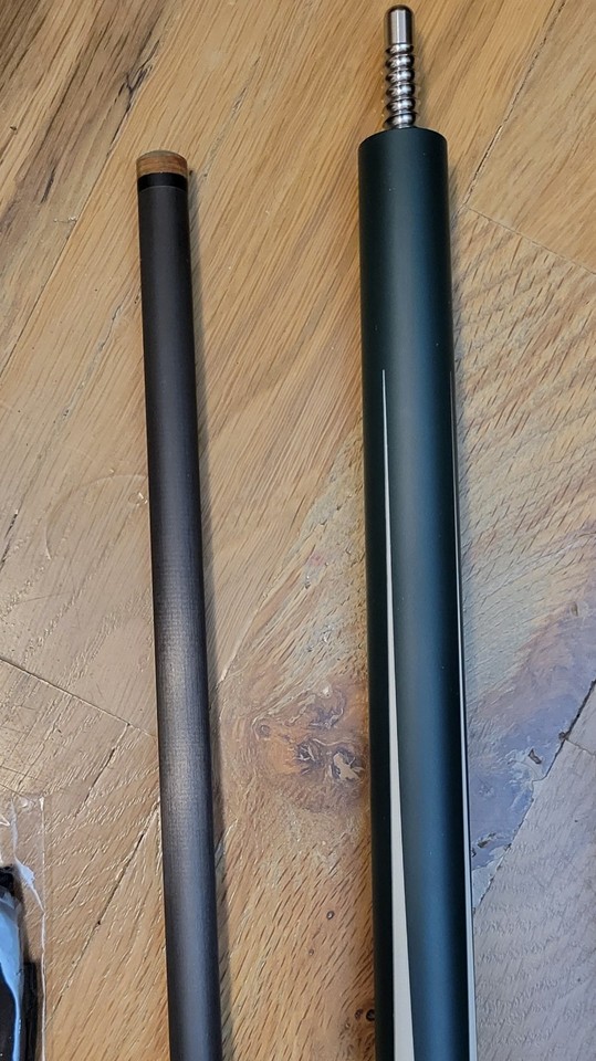 12.4mm MATCHING SET! Carbon Fiber Shaft Pool Cue Stick 2x2 Case ...