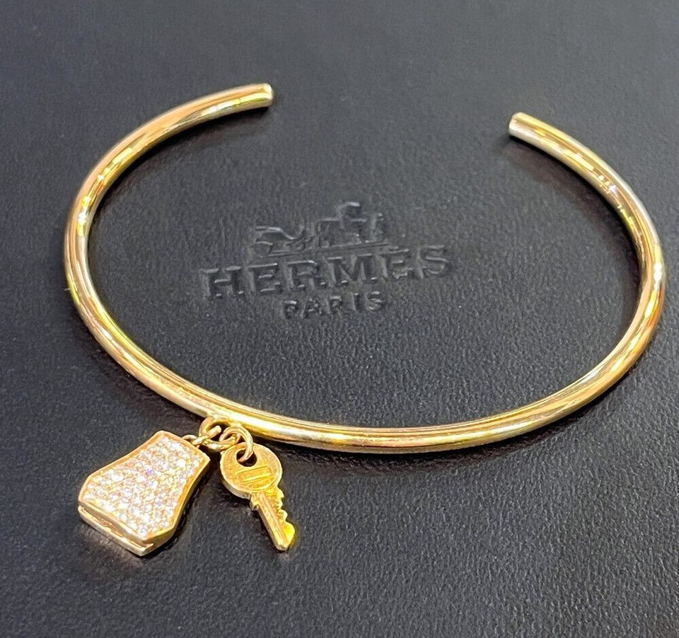 Hermes Kelly Diamond Cloche Bracelet Bangle TPM H220466BW00203 ...