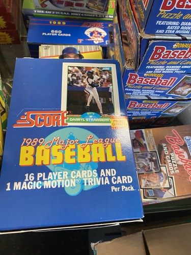 One 1989 Score Baseball MLB Box 36 Sealed Packs with 16 Cards per Pack ...