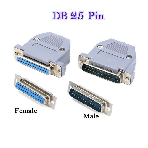 Male or Female D Sub Connectors Plug Socket Solder Lug Contacts DB 25 ...
