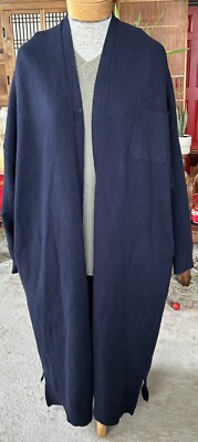EXTREME CASHMERE M Dark Blue Duster Coat Cardigan - VG | eBay