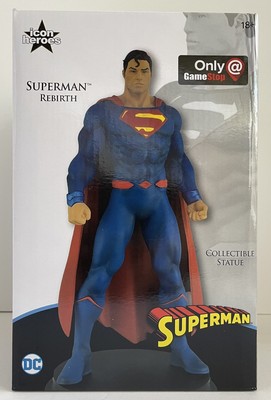 ICON HEROES SUPERMAN REBIRTH Statue💥 Polystone COA #96 GAMESTOP💥FACTORY ...