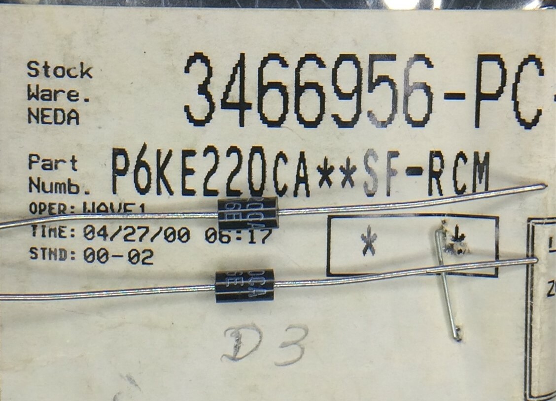P6KE220CA GSI TVS DIODE 185V 328V DO214AA 36 PIECES | eBay