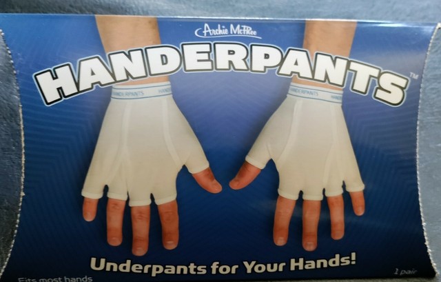 Accoutrements Handerpants Fingerless Gloves - White/Blue (11951) for ...