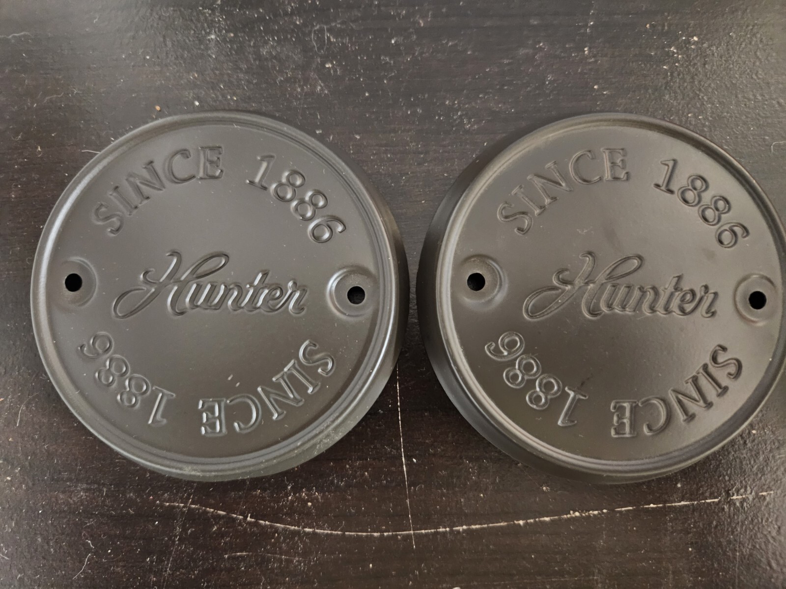 2 Hunter "Since 1886" Ceiling Fan Badge - Bronze | eBay