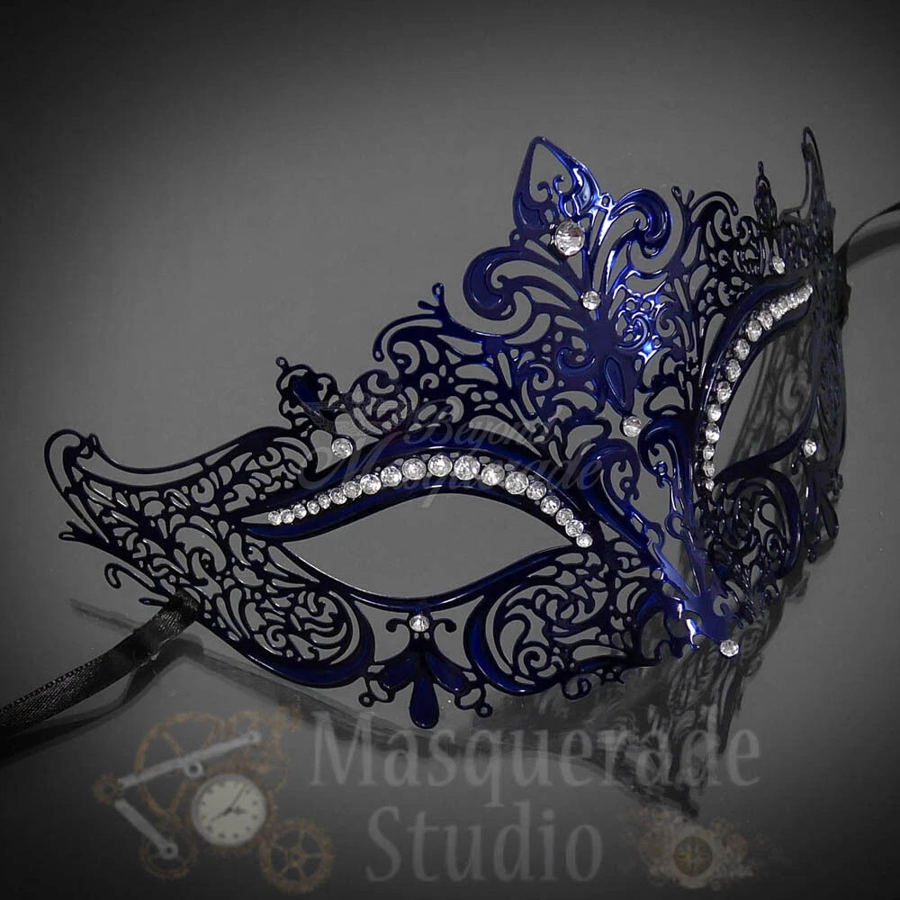 Silver And Blue Masquerade Masks