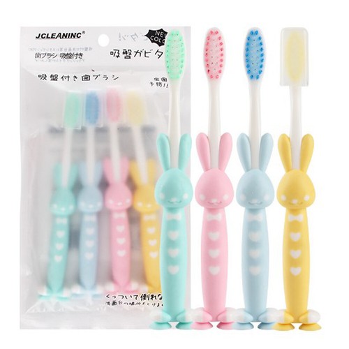 4 x Childrens Toothbrush ~ Rabbit Cute Fun Kids Manual Boys Girls ...
