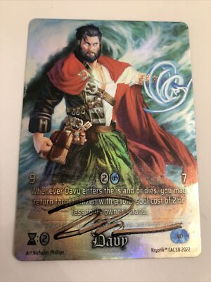 SIGNED Kryptik TCG Long Beach Collect-A-Con Holo Promo Davy Exclusive ...