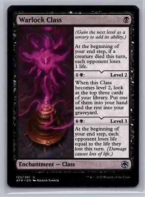 MTG Card Adventures in the Forgotten Realms #125 Warlock Class | eBay