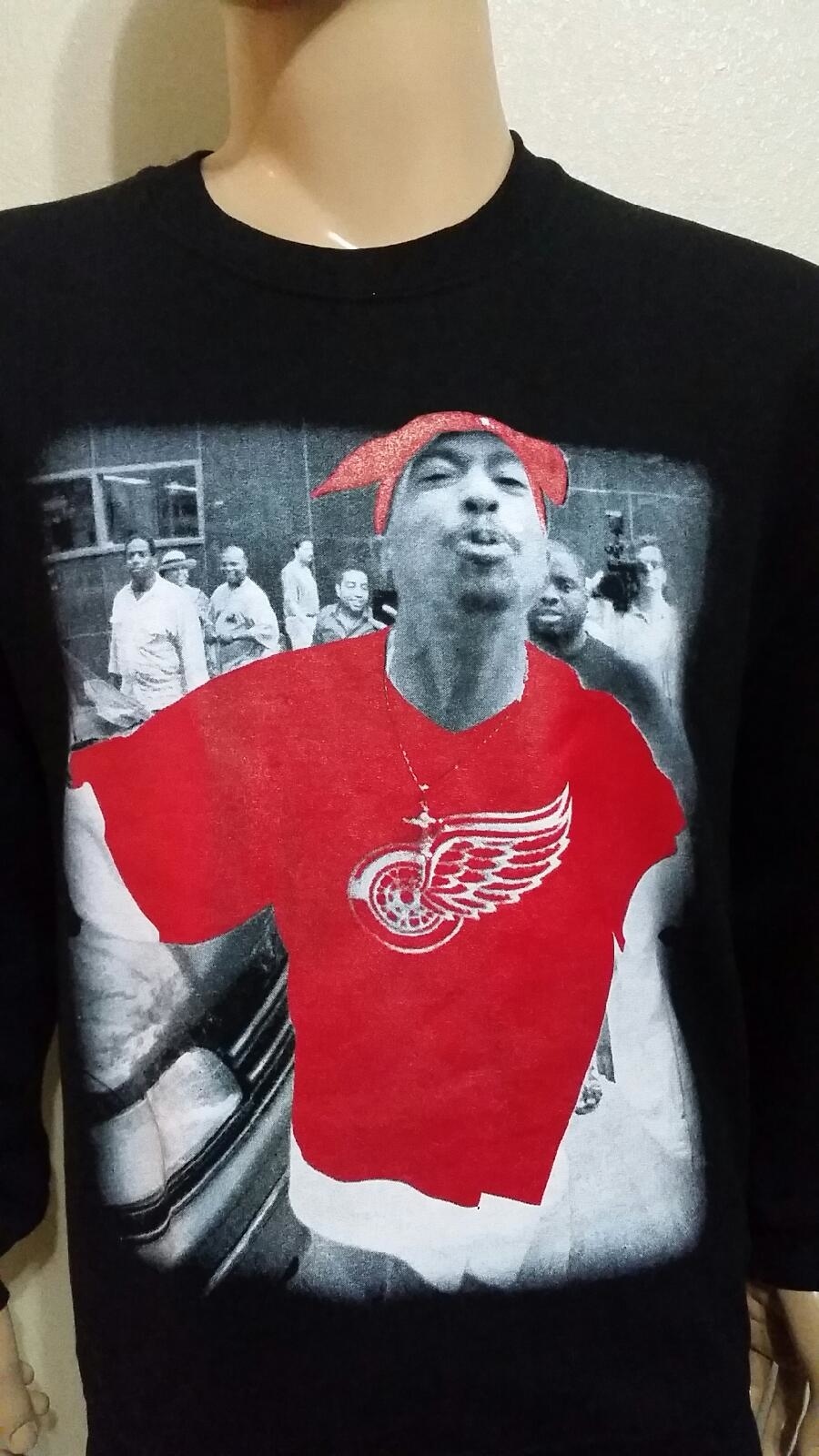 2PAC RED WINGS Black CREWNECK SWEATSHIRT NWA HIP HOP TUPAC SHAKUR | eBay
