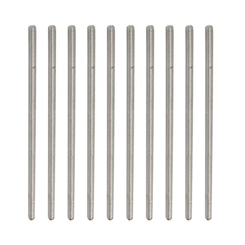 Fully Threaded Rod [for Clamps and U-Bolts] - M4x120mm /Silver/10Pack ...
