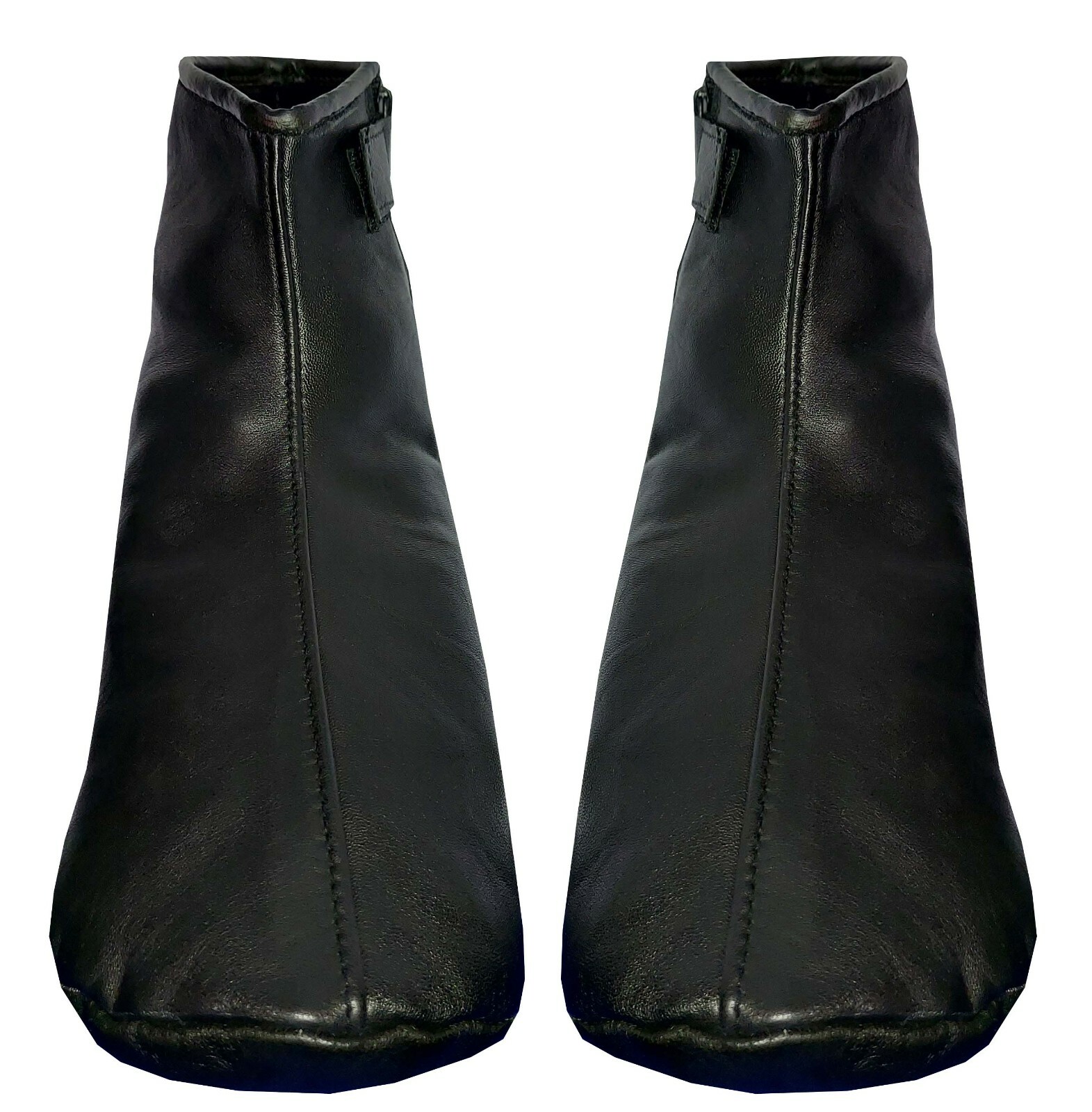 Mens Ladies Unisex Real Leather Black Socks Khuffs Khuffain for Hajj ...
