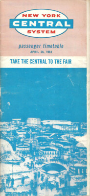 New York Central Railroad public timetable 4/26/64 [2082] Buy 4+ save ...