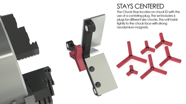 Lathe Chuck Stop Set for Chucks 6" Larger Spider by Edge Technology #30 ...