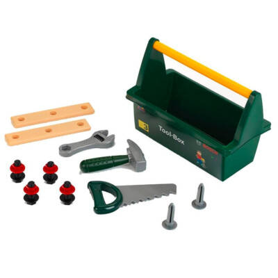 Bosch Tool Set KIds Pretend Play Toy w/ Hammer/Saw/Drill/Wrench/Screw ...