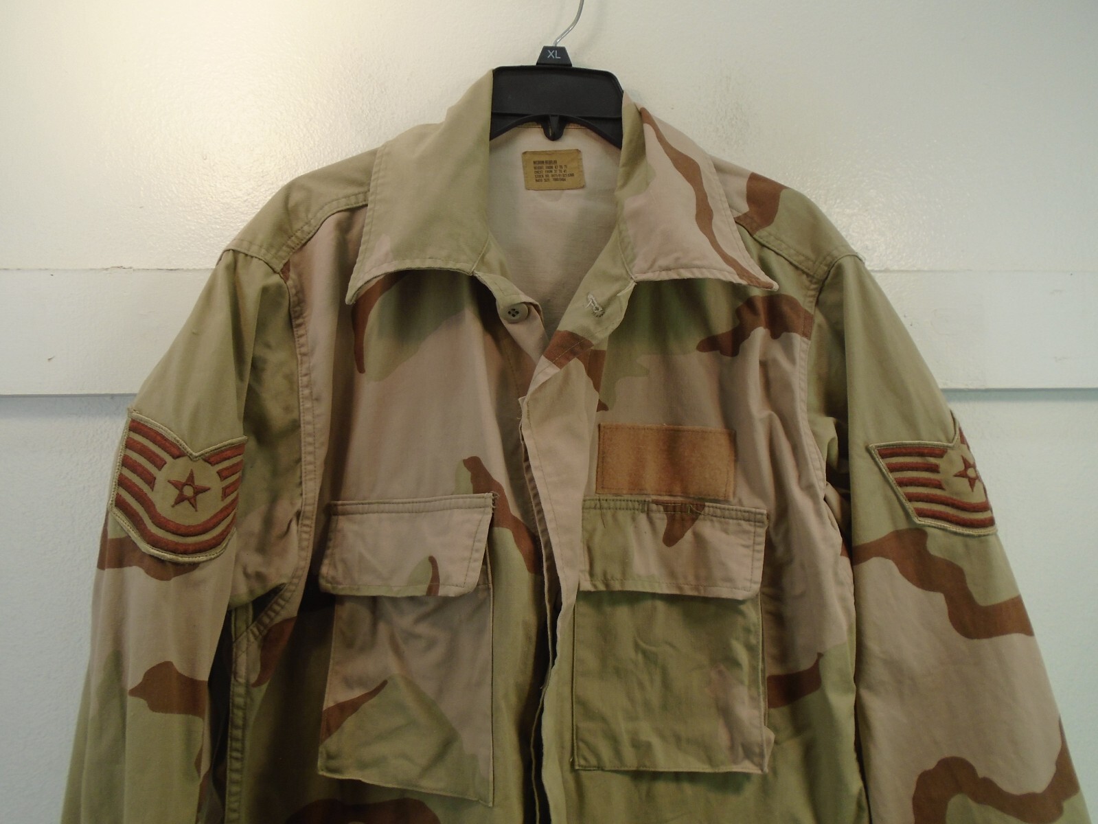 US Military Air Force DCU Coat Shirt Desert Size Medium Regular Twill ...