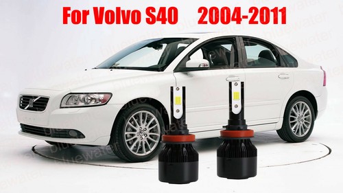 LED For Volvo S40 2004-2011 Headlight Kit H11 6000K White CREE Bulbs ...