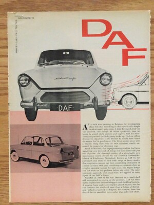 DDD60 Article History of the DAF Dec 1958 5 page | eBay
