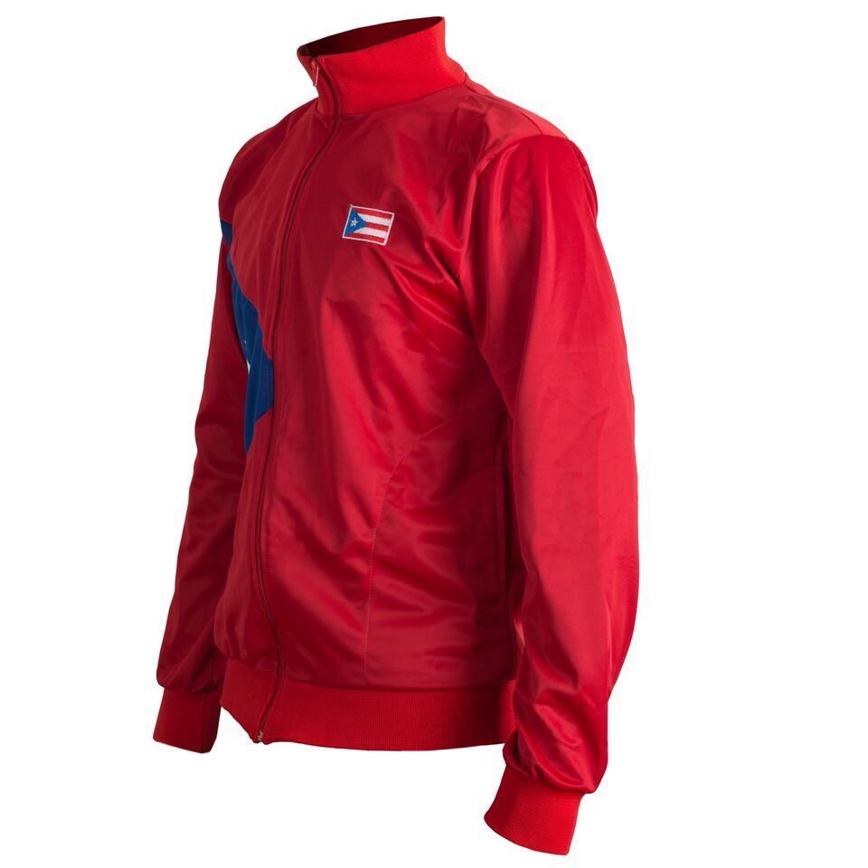 Red Puerto Rico National Flag Caribbean Jacket Tracksuit Jumper Man Top ...
