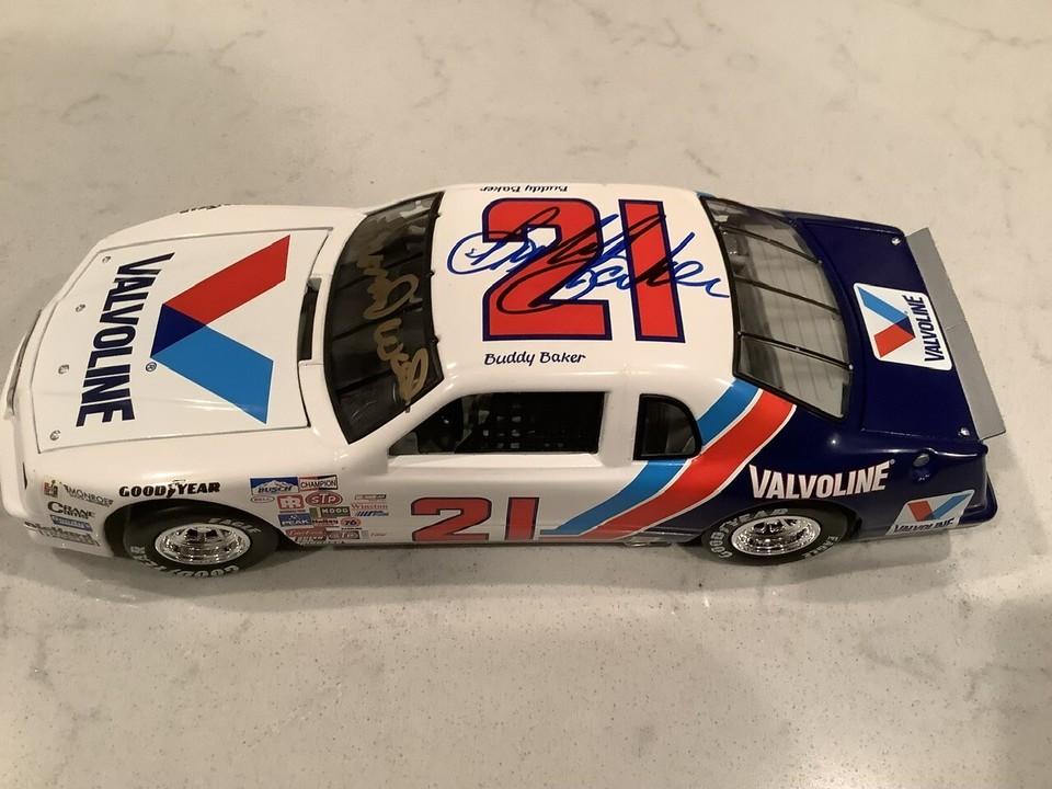 BUDDY BAKER & WOOD AUTOGRAPHED 1983 FORD THUNDERBIRD VALVOLINE DIECAST ...