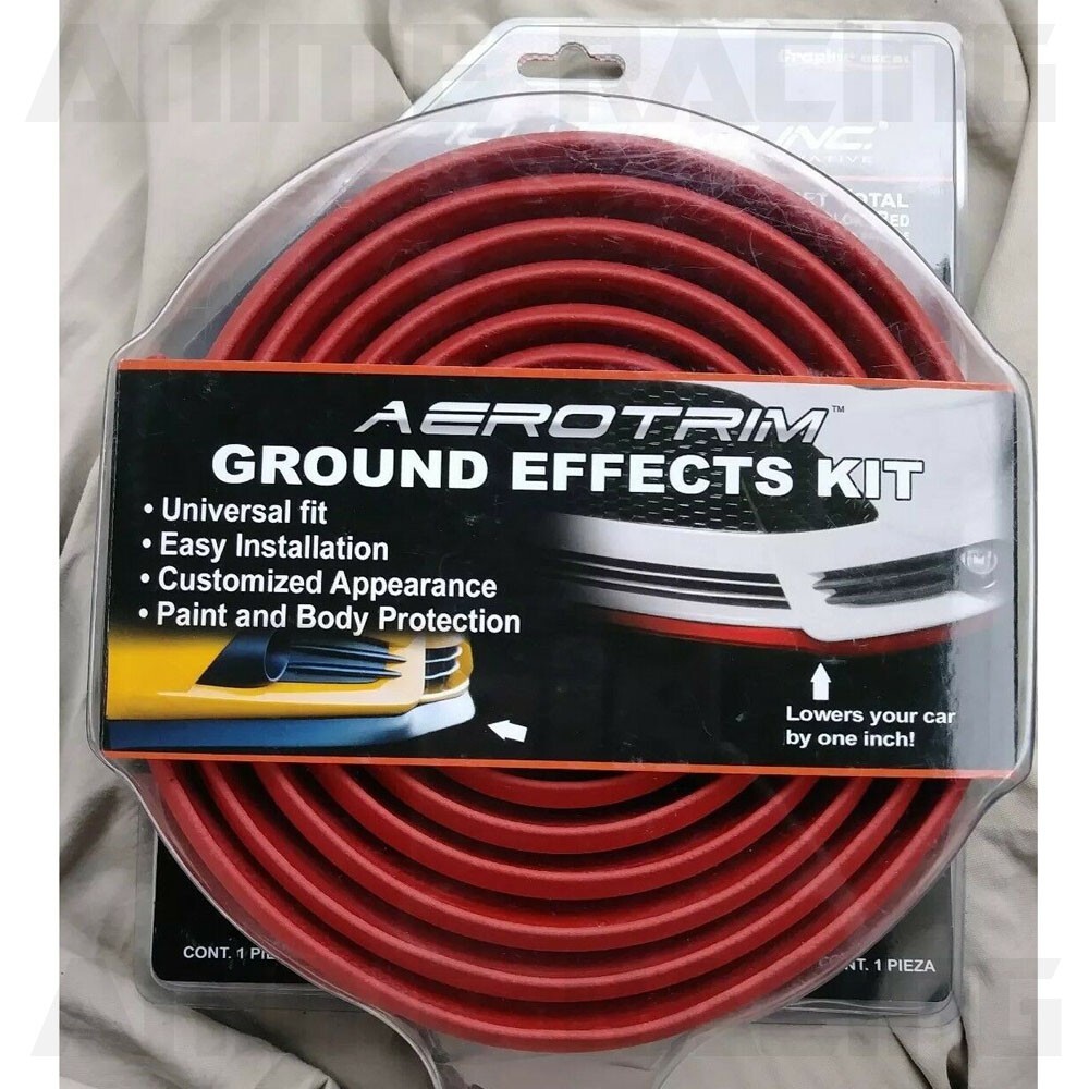 NEW AEROTRiM GROUND EFFECTS KiT RED 8.5 FEET FRONT BUMPER AiR SPOiLER ...
