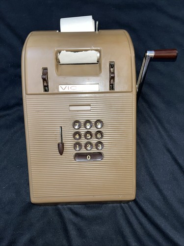 Vintage Victor Hand Crank Calculator Adding Machine With Case | eBay