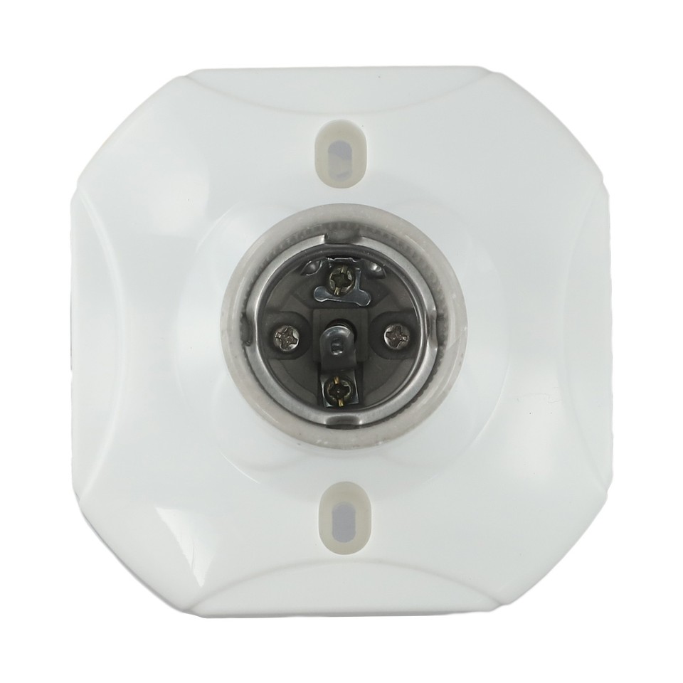 E27 Heat Light Bulb Lamp Socket Holder Porcelain Straight Glazed ...