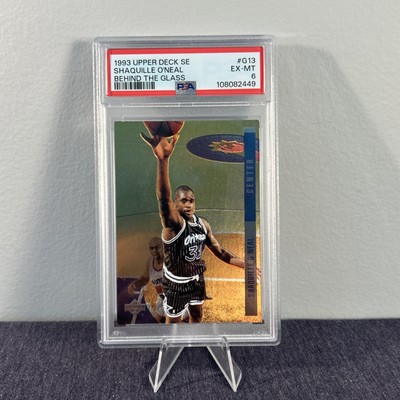Shaquille O'Neal 1993 Upper Deck SE Behind the Glass card # G13 PSA 6 ...