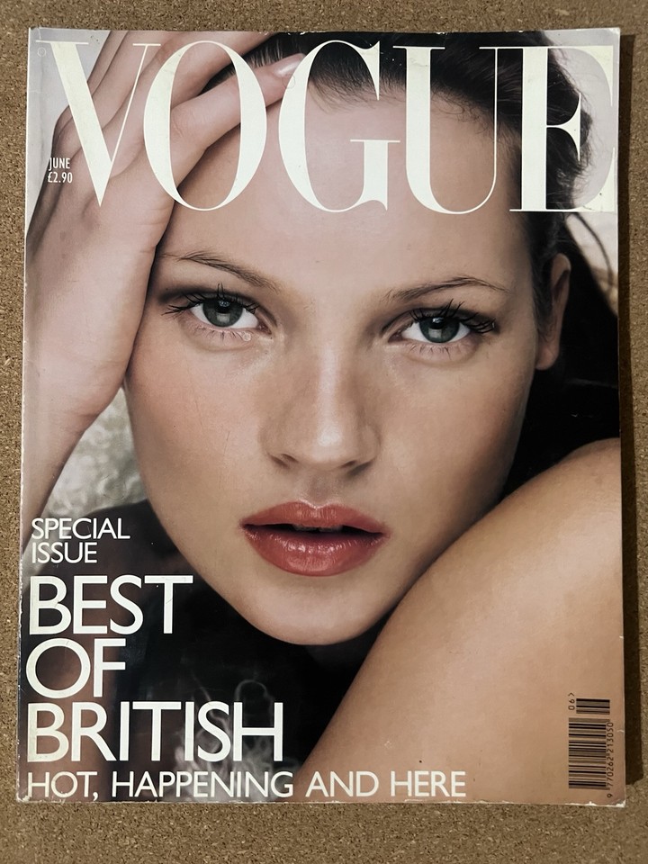 VOGUE UK Magazine Kate Moss June 1998 Vintage British Fashion | eBay UK