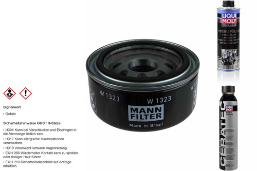 Mann-Filter Filtre à Huile W 1323 + Liqui Moly Cera Tec 3721 + Rinçage ...
