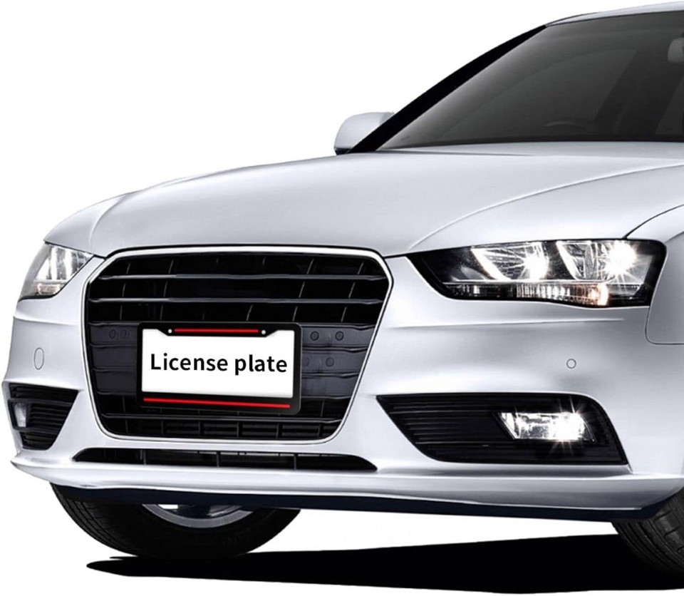 NEW 2PCS Metal Red Line Car License Plate Frame Tag Covers for Nissan ...