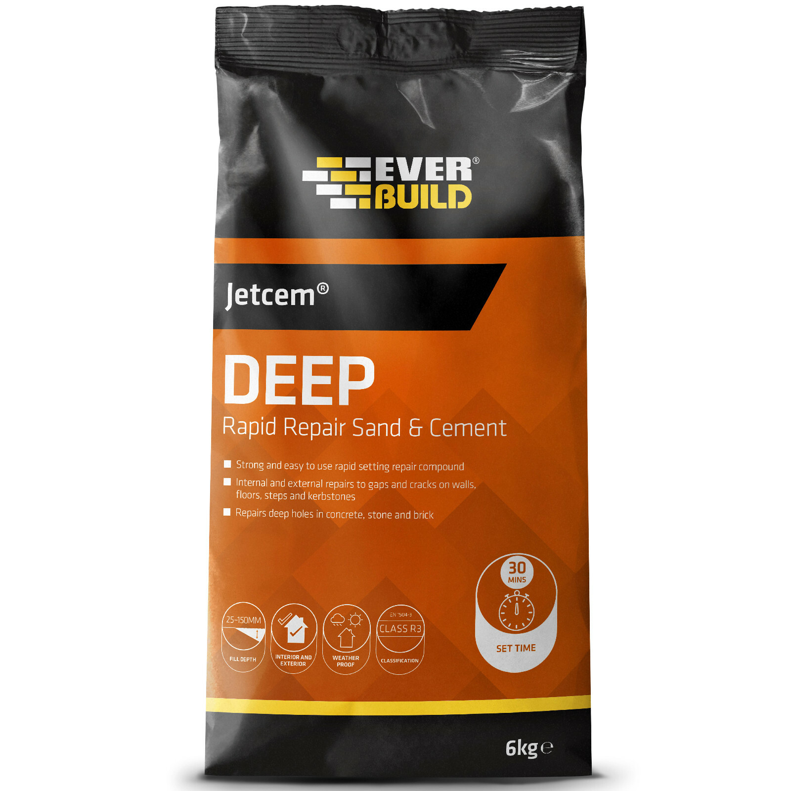 Quick Setting Sand & Cement Ready Mixed 6kg Grey- Premix Wet & Cold 30 ...