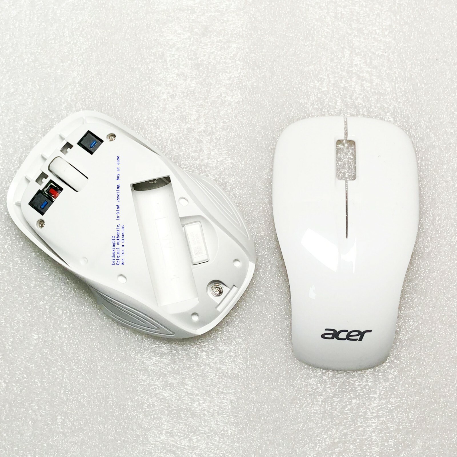 New original Acer wireless optical mouse MORFHPUO 1.5A~40mA milk white ...