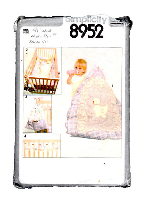 Simplicity Crafts Pattern #8952 Quilt Diaper Bag Duck Crib Toy Bumpers ...