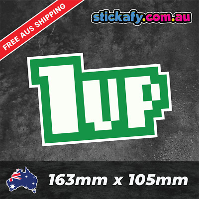 1UP Sticker - Decal Safety Funny Joke Boat 4x4 parody tradie 4wd Mario ...