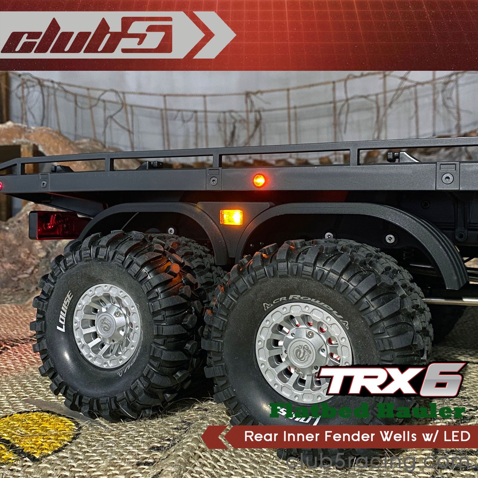 Rear Inner Fender Wells w/ LED for Traxxas TRX-6 HAULER | eBay