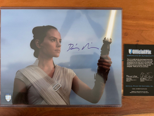 Daisy Ridley Rey Star Wars Official Pix Autograph Signed 11x14" Photo ...