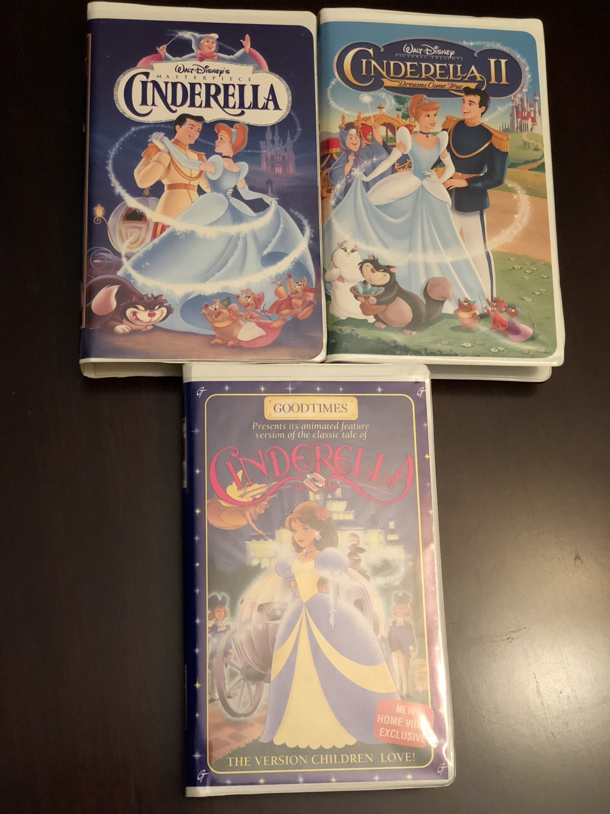 Walt Disney Cinderella I & II VHS Tapes Lot of 3 - Tested And Working ...